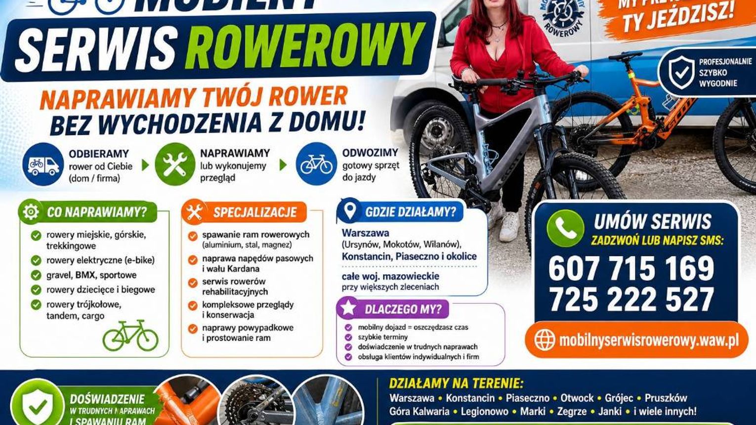 Mobilny serwis rowerowy Warszawa i Konstancin - naprawa, spawanie ram ...